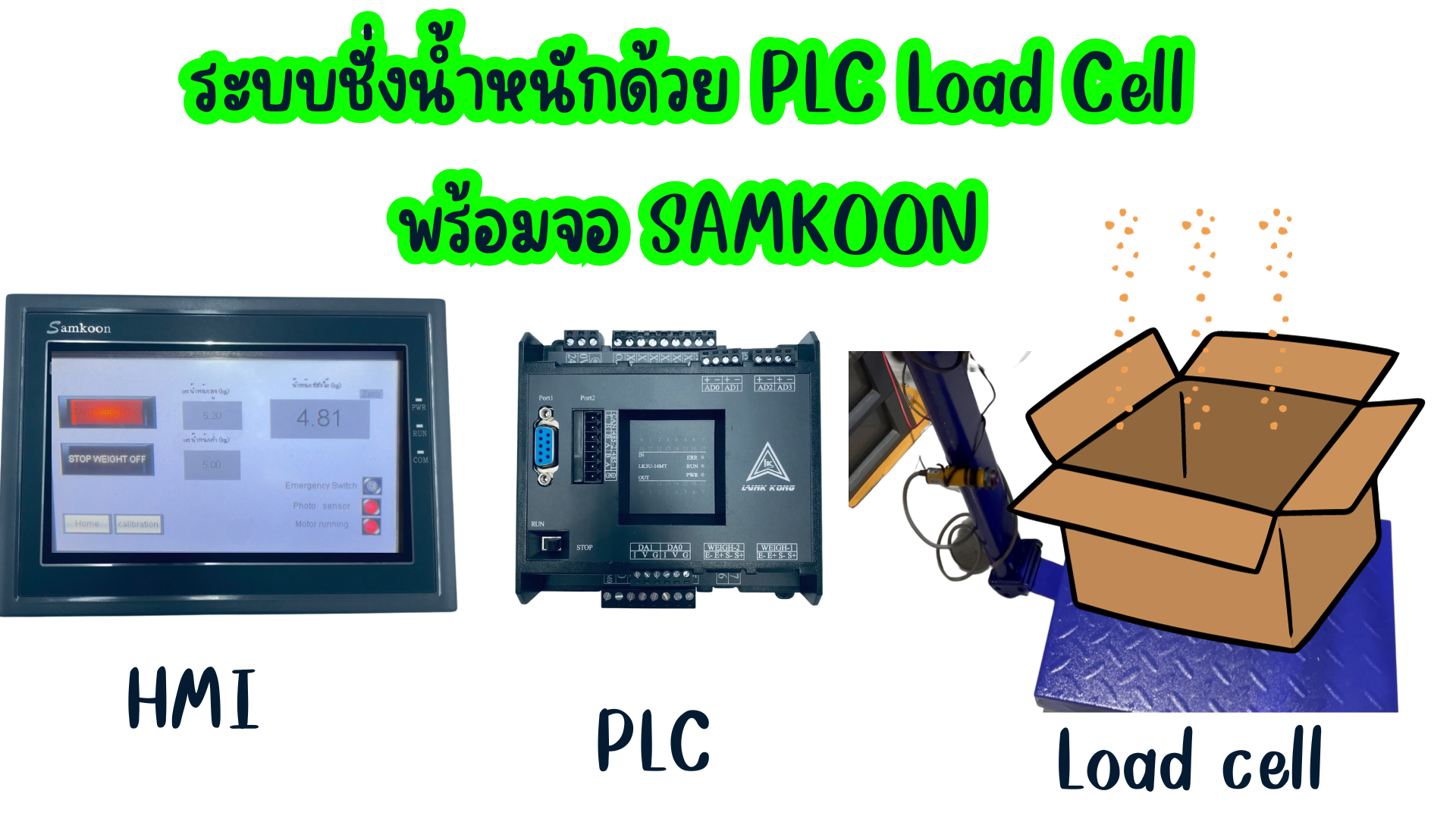 ระบบชั่งน้ำหนักด้วย PLC Load cell พร้อมจอ SAMKOON - เรา วีอาร์ ออโตเมชั่น จำหน่าย อุปกรณ์ไฟฟ้า ...